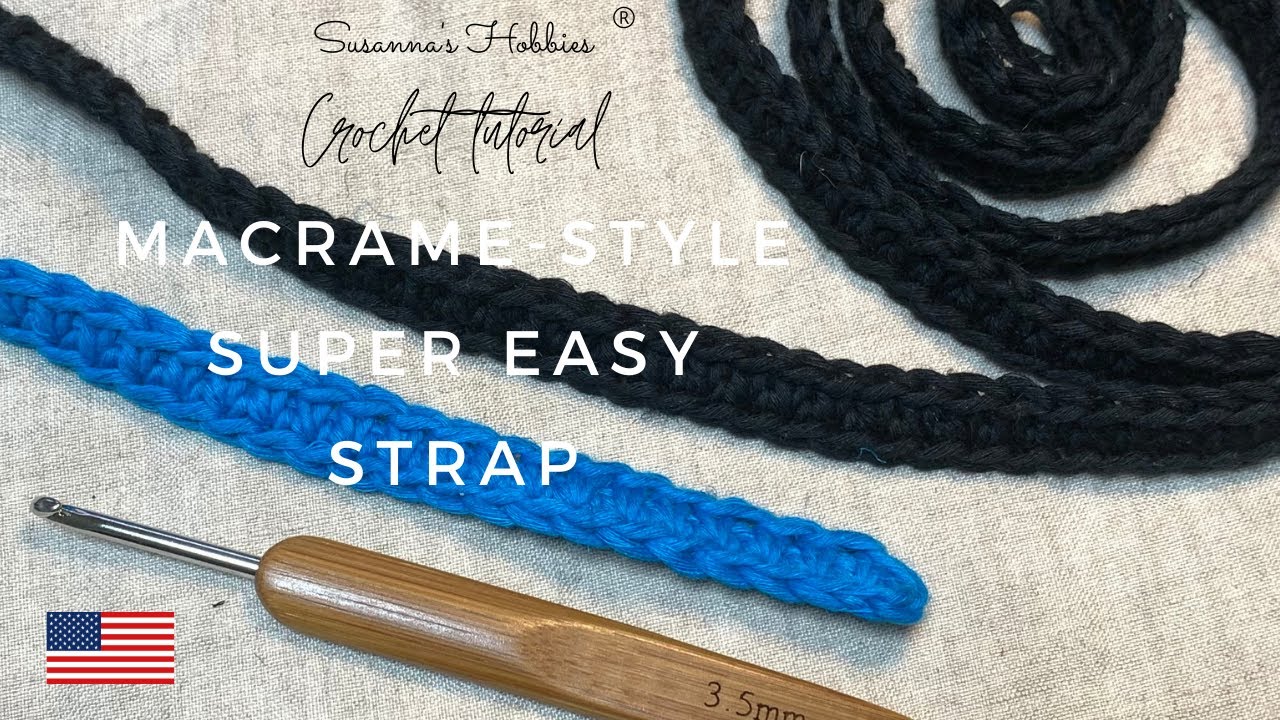 Super easy crochet tutorial : "Macrame-style slim cord" straps or ...