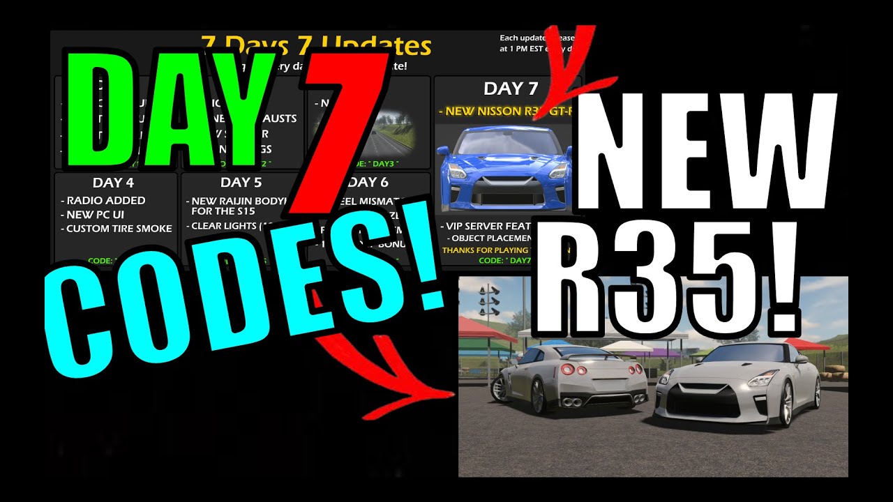 NEW CODES + NEW GTR R35 & More!!! Roblox Prodigy Drift (Day 7) - YouTube