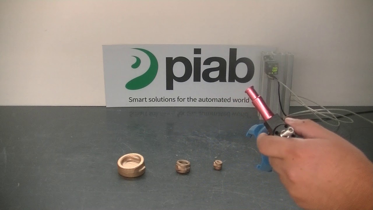 Handling metal parts with vacuum - Piab - YouTube