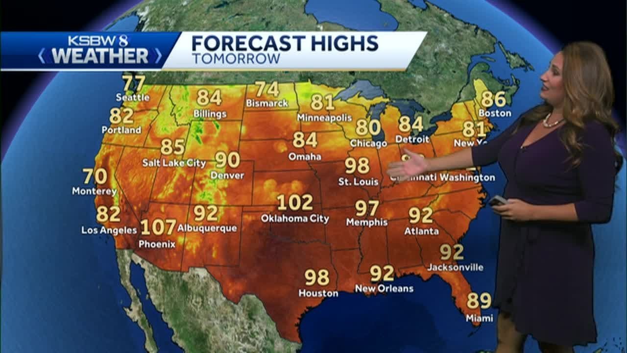 Warmer temps inland, calm at the coast, a cool down coming up - YouTube