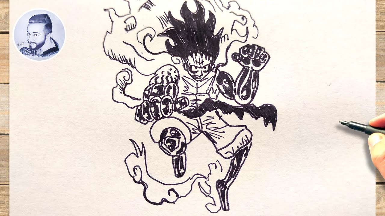 Tuto comment dessiner luffy gear 4 snakeman facilement - YouTube