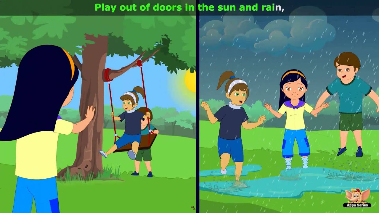 Out Of Doors - Nursery Rhyme with Karaoke - YouTube