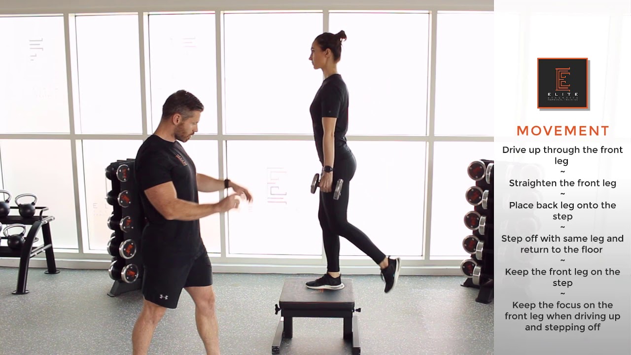 Dumbbell Step Down - YouTube