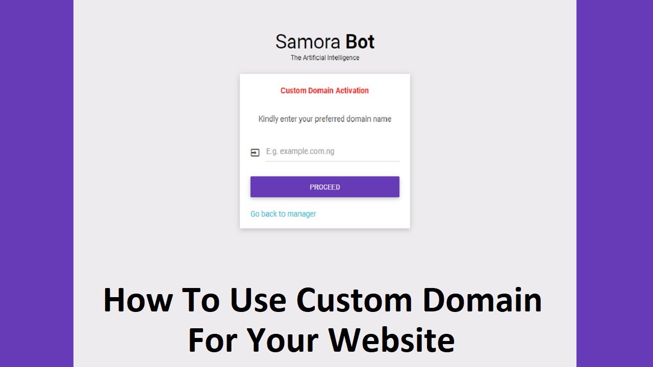 How To Change Website Link On Website That Was Created With Samora Bot ...
