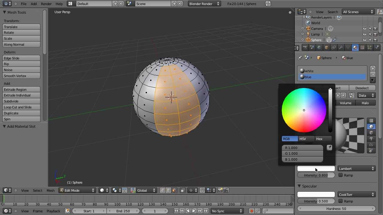 Blender For Dummies, 2nd Ed. - Materials on a Beachball (Tutorial 7-1 ...