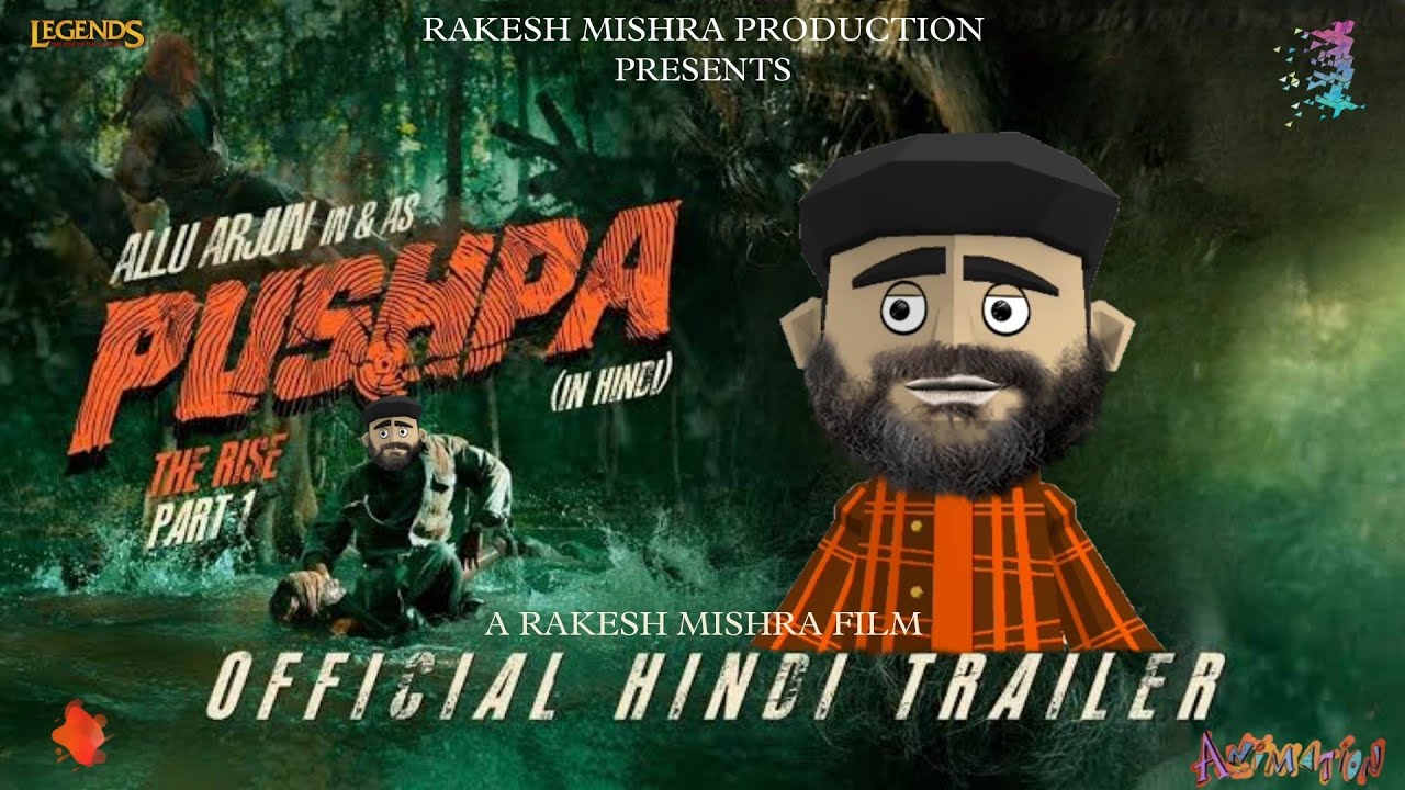 Pushpa - The Rise (Hindi) Official Trailer (Cartoon) | Rakesh Animation ...
