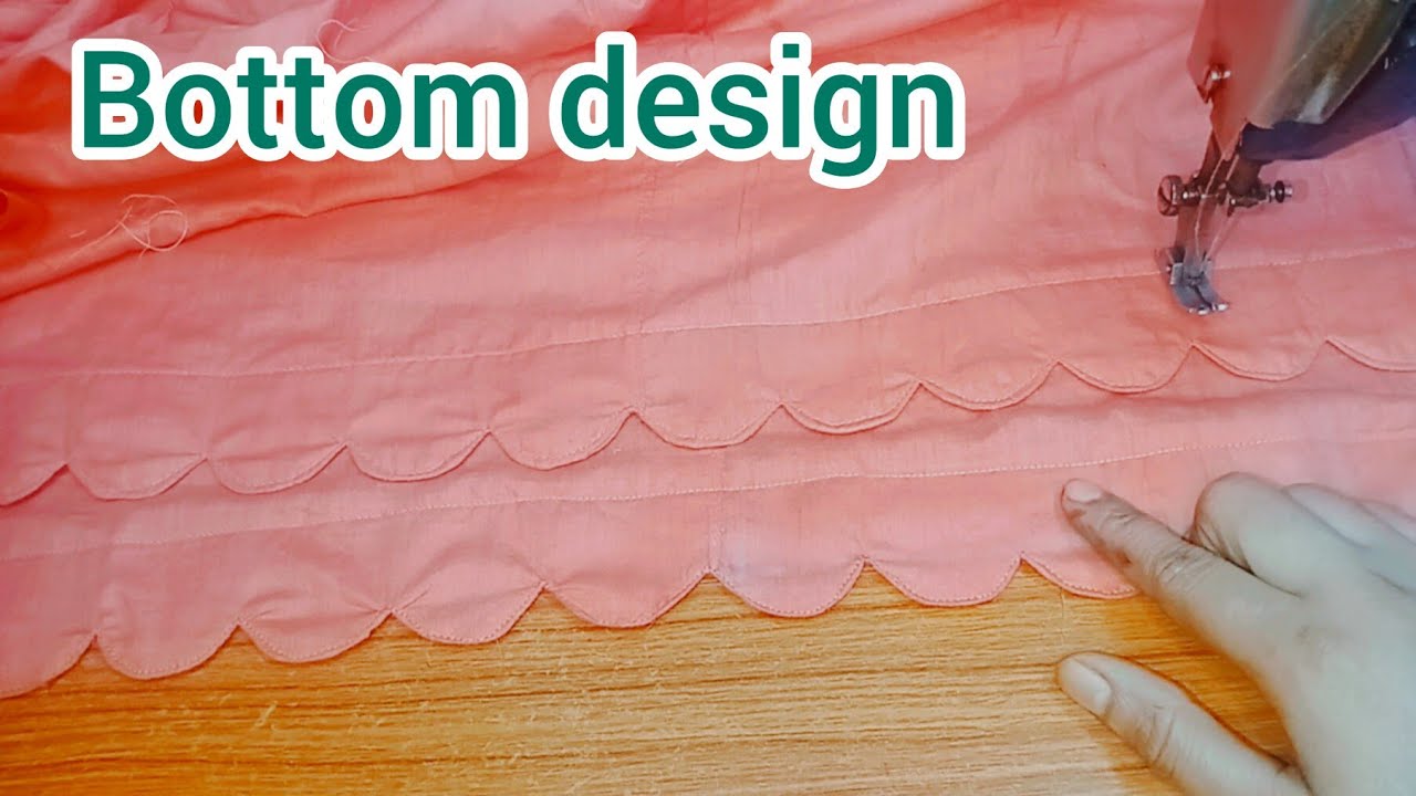 Bottom design cutting and stitching/cutwork design बहोत ही आसान design# ...