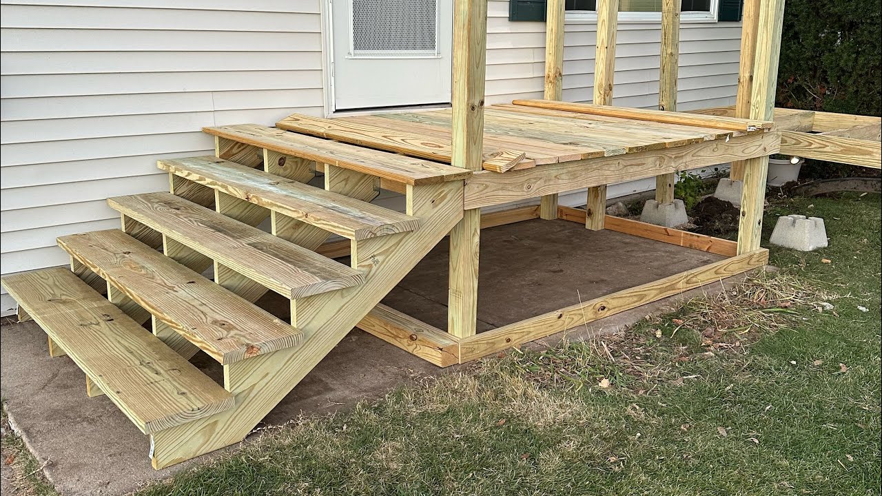 First time building a porch !!!! Part 1 - YouTube
