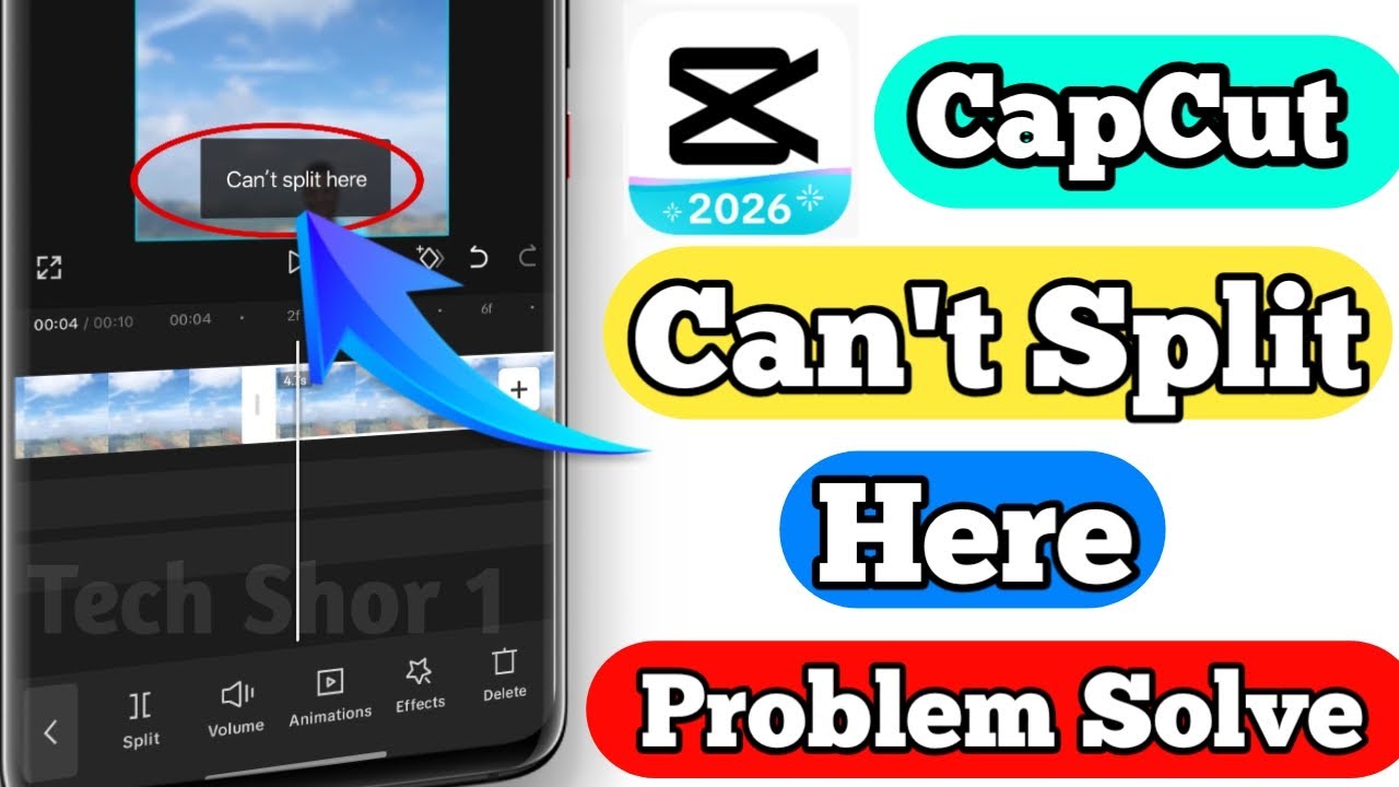 CapCut Fix Can't Split Here Problem Solve - YouTube