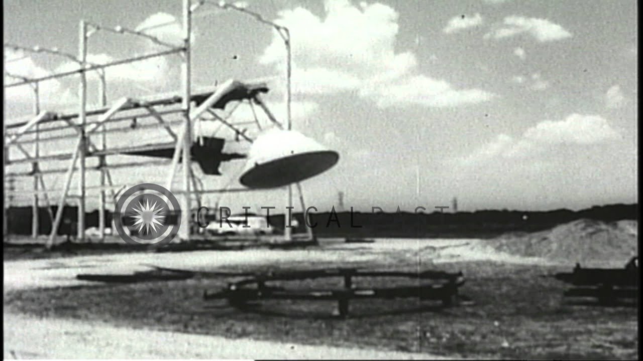 The Apollo Moon craft makes a rugged landing when dropped from a rig ...