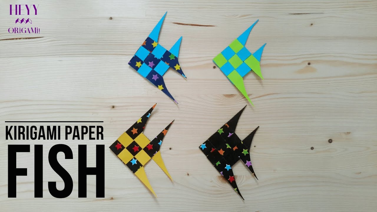 Kirigami Paper Fish-How to make easy kirigami paper fish - YouTube
