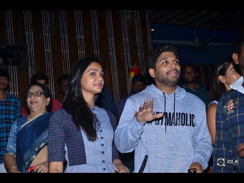 Duvvada Jagannadham Movie Team at Sandhya 35MM RTC X Roads - YouTube