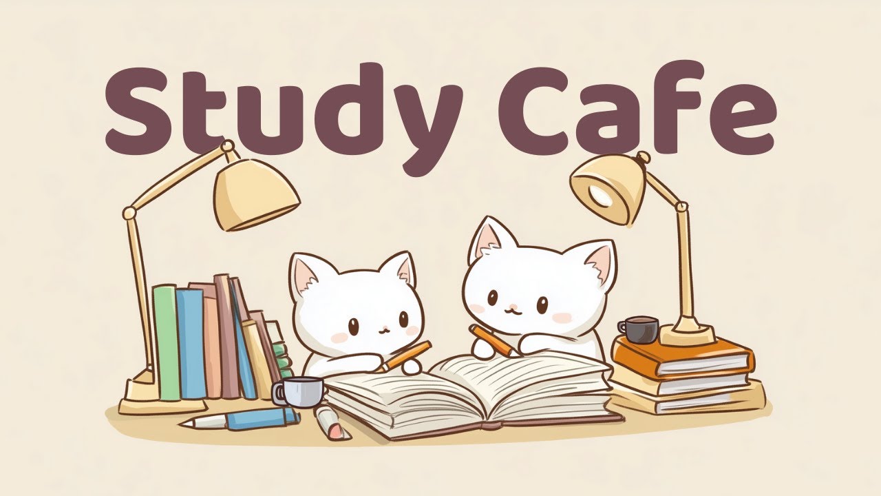 Study Cafe ☕ 1 Hour Chill Music 🎶 Cute & Relaxing Sounds 🍰 Brighten ...