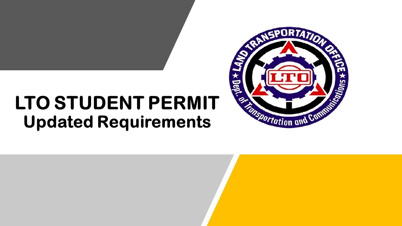 LTO STUDENT PERMIT UPDATED REQUIREMENTS EFFECTIVE AUGUST 3, 2020 - YouTube