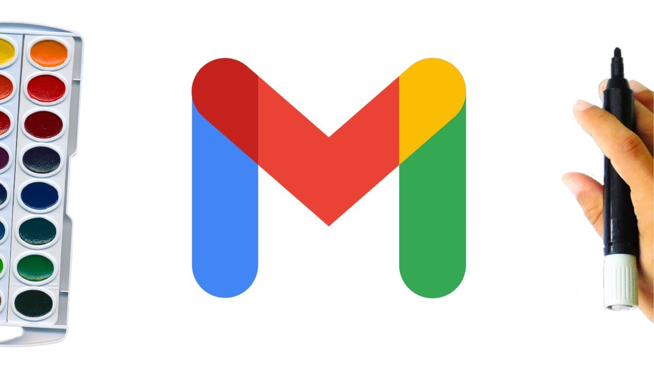 How to draw Gmail Logo with colors | Colorful Logo drawing | GMAIL - YouTube