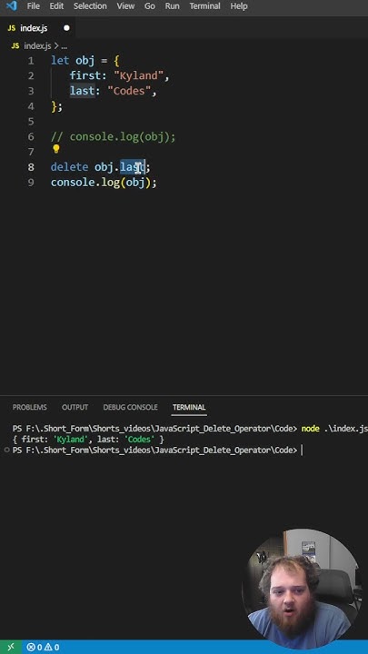 Javascript Delete Operator Shorts Short Programming Webdevelopment Code Coding Javascript