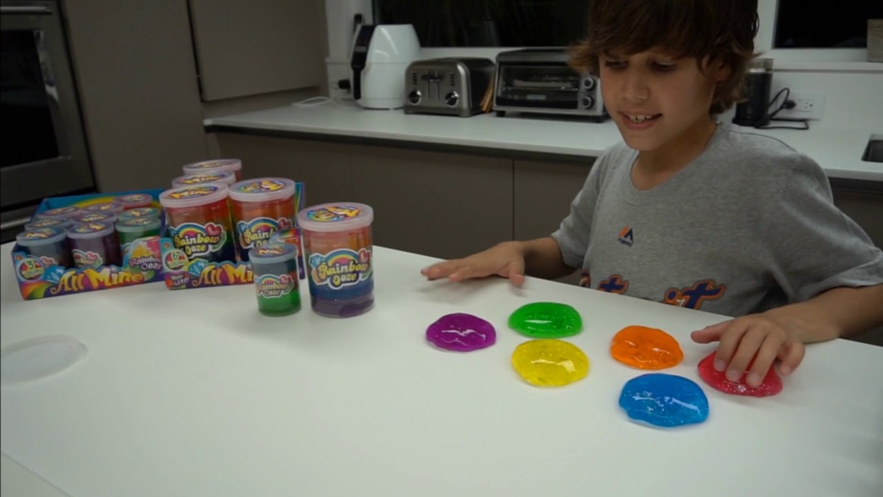Mega Rainbow Slime Ooze - 1 Pound of Super Fun Slime - YouTube