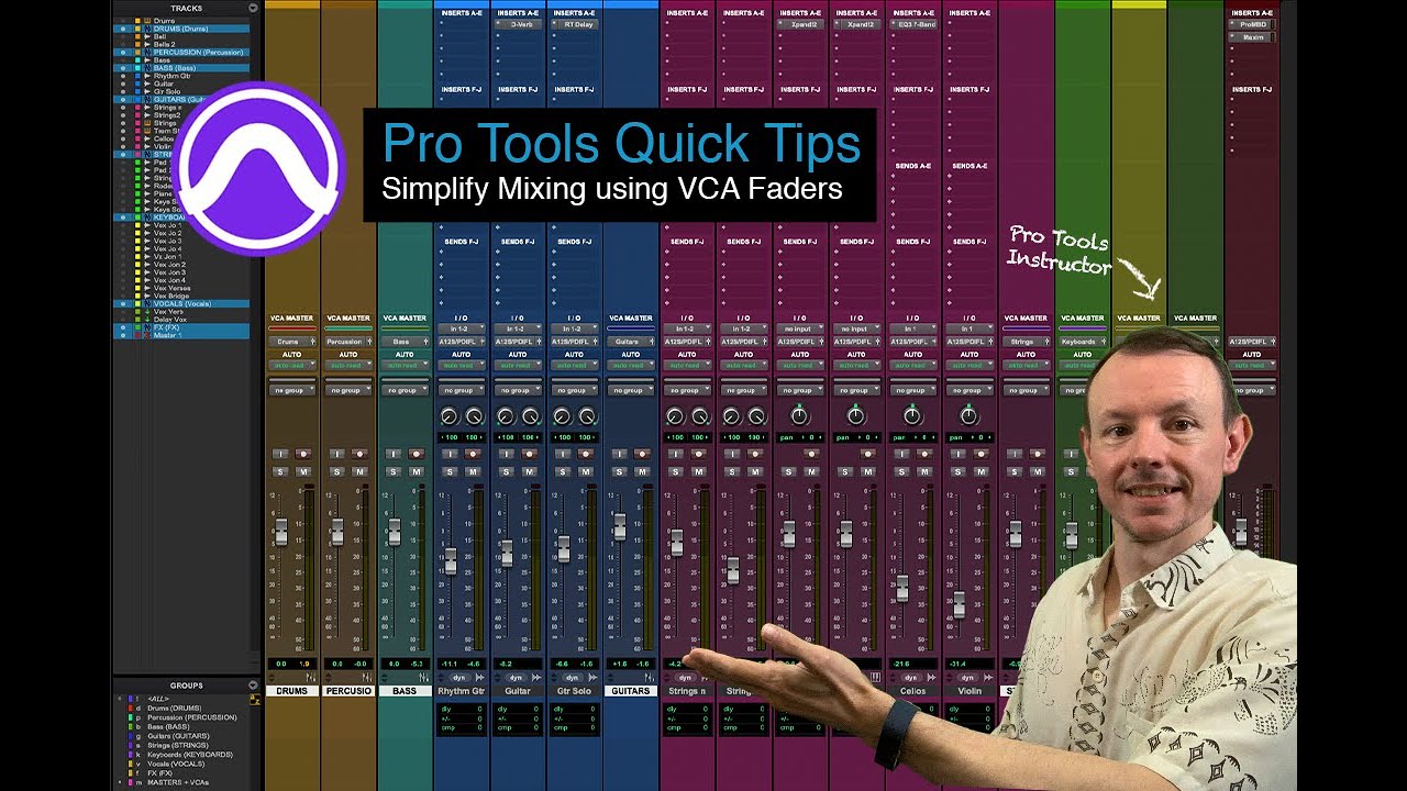 Simplify Mixing using VCA Faders in Pro Tools - YouTube