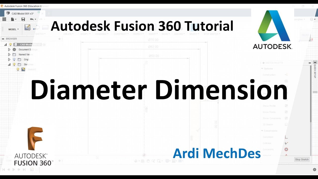Autodesk Fusion 360 Tutorial Diameter Dimension YouTube autodesk-fusion-360-tutorial-diameter-dimension-youtube
