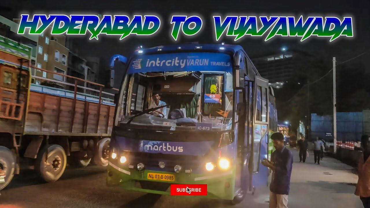 Hyderabad to Vijayawada Travel Vlog | Intercity Smart Bus AC Seater ...