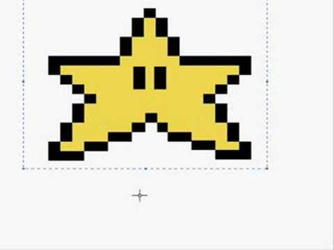 How To Draw an 8 Bit Star - YouTube