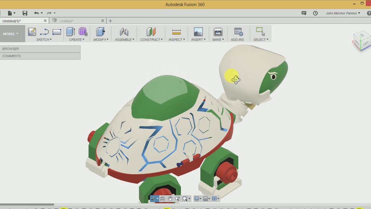 FUSION 360 TURTLE SHELL TUTORIAL - YouTube