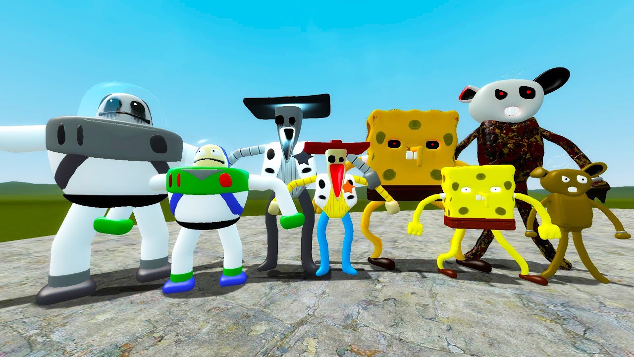 Garry's Mod - 3D Nextbots Nightmare ARMY VS 3D Nextbots TEAM, Minecraft ...