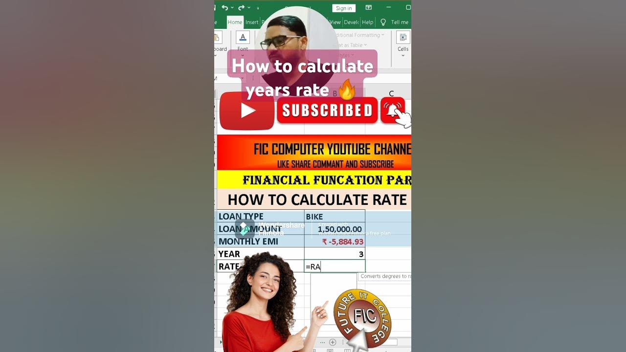 Rate Finance Function 🔥👌👌💯 Trending Exceltech Exceleducation Exceltips Excel Exceltricks