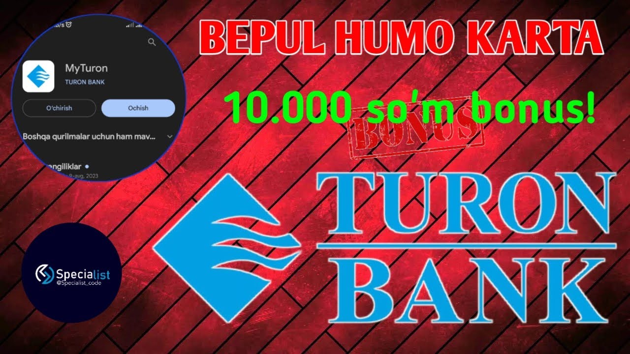 BEPUL HUMO KARTA VA 10.000 SUM BONUS #humo #karta #bepul #vertual #card ...