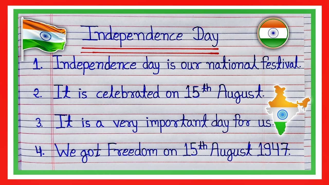 10 Lines On Independence Day/Essay On Independence Day/15 August Essay ...