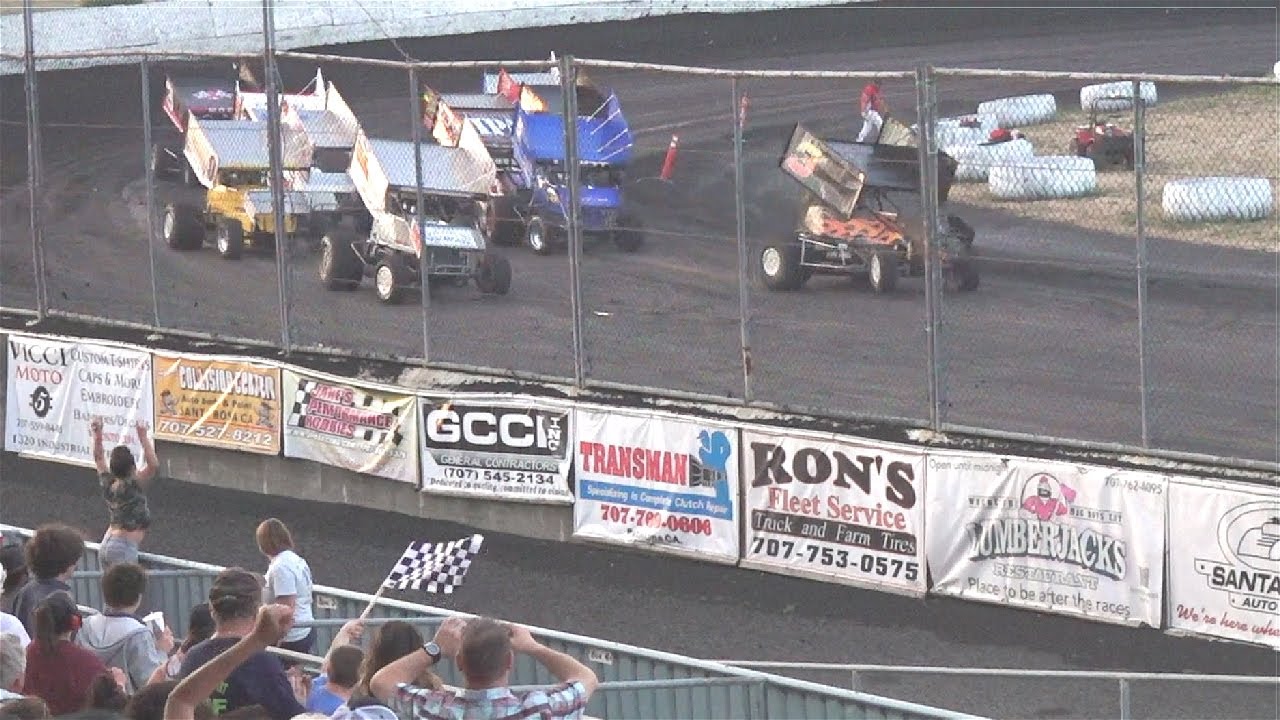 360 Sprints MAIN 7–15-17 Petaluma Speedway - YouTube