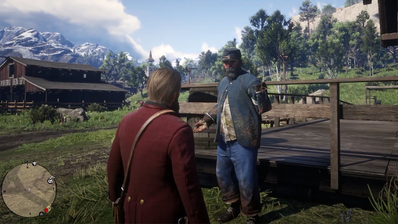 RDR2 - Mickey will call Arthur crazy after he beat up Tommy - YouTube