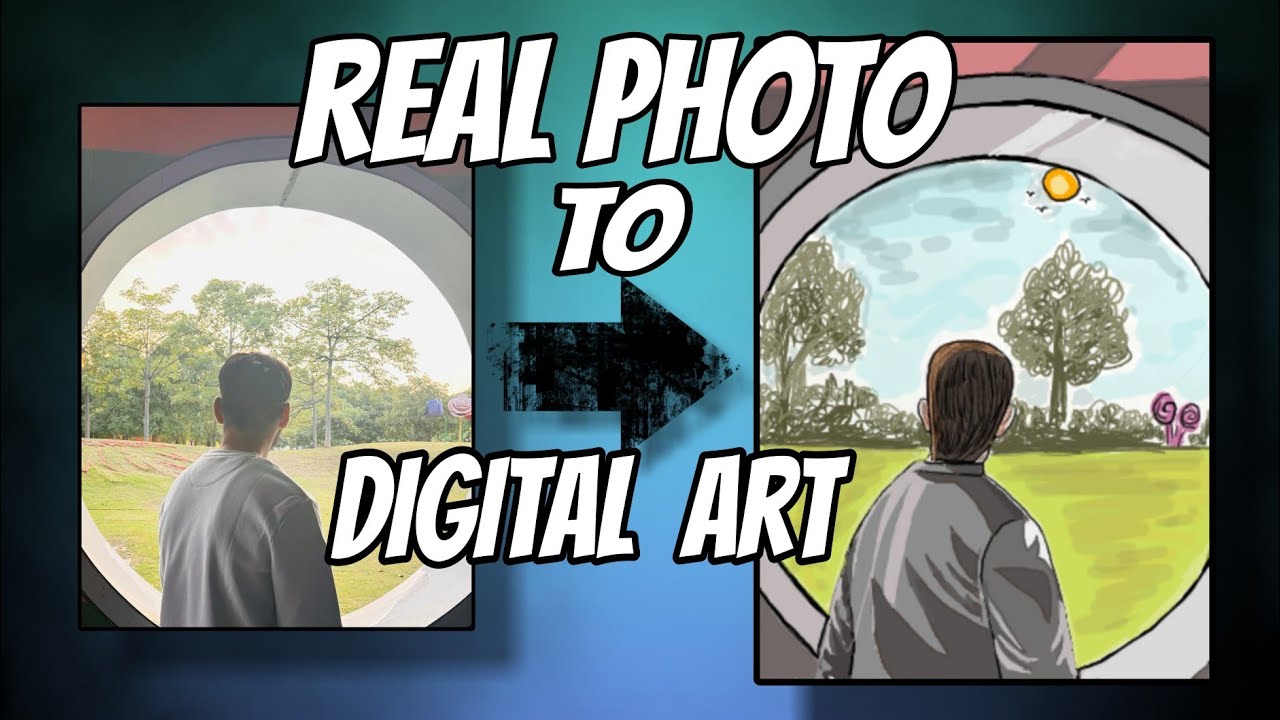 😱 ️epic transformation... photo to digital art🔥😱#digitalart - YouTube