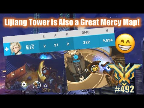 Lijiang Tower is Also a Great Mercy Map! 😁 - Season 8 - Mercy Overwatch ...
