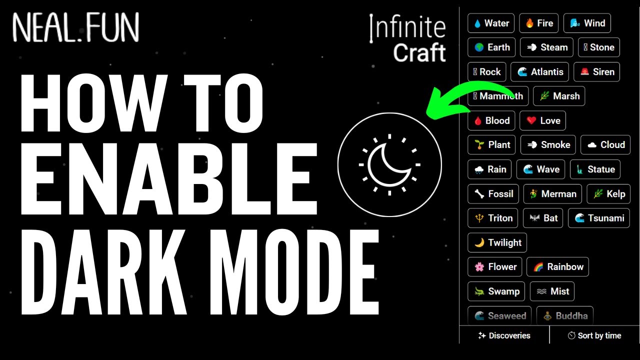 Infinite Craft Dark Mode (How to Get Dark Mode On Infinite Craft l Infinite Craft Speedrun ...