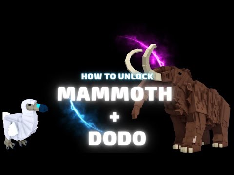 How To Unlock MAMMOTH & DODO - ROBLOX Dinosaur Arcade (Limited Black ...