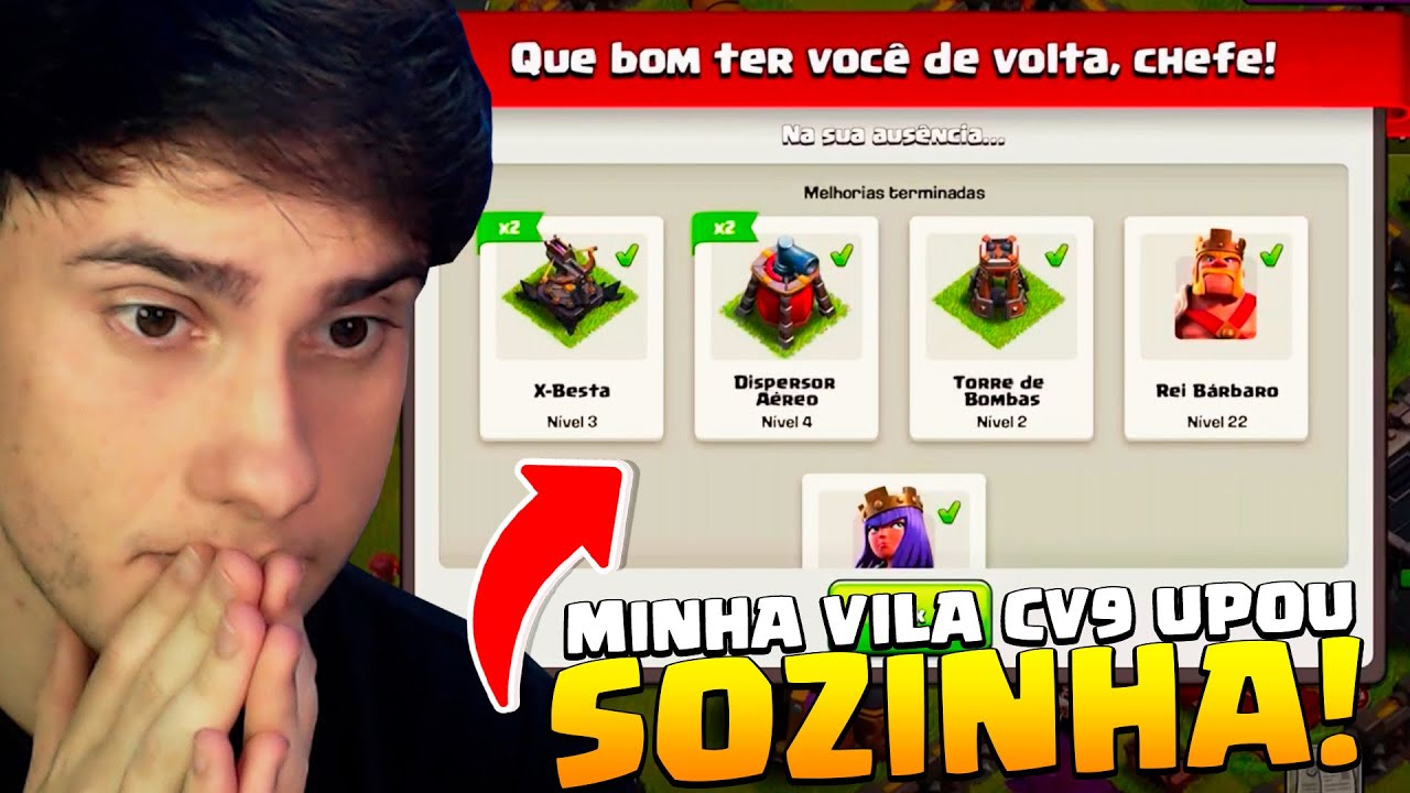 O CLASH OF CLANS UPOU MINHA VILA CV9 SOZINHO!! - YouTube