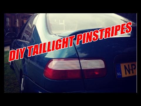 How to pinstripe your lights (DIY tail light pinstripes) - YouTube