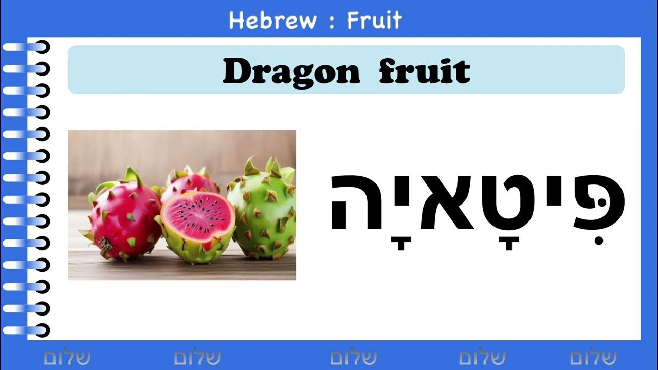 08. Fruit | How to say ( Dragon Fruit ). in Hebrew ? | פיטאיה - YouTube