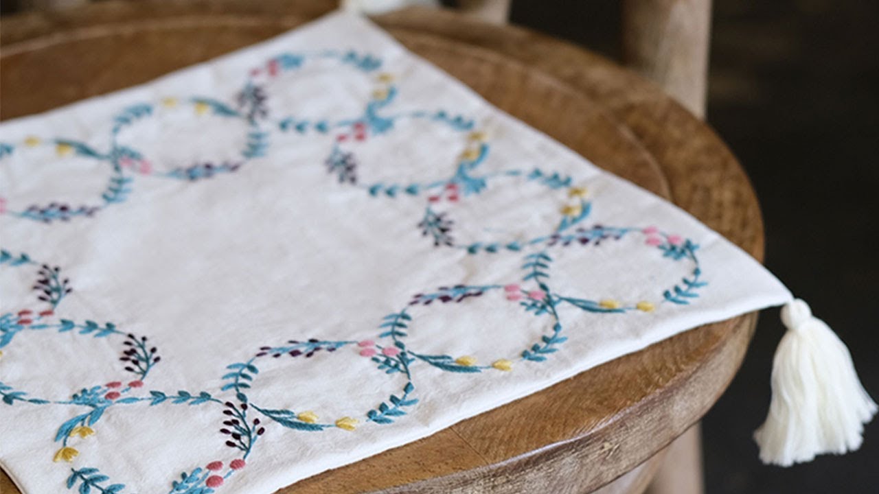 Embroidery Tutorial-Bread Cover, How to Start Embroidery, How to ...