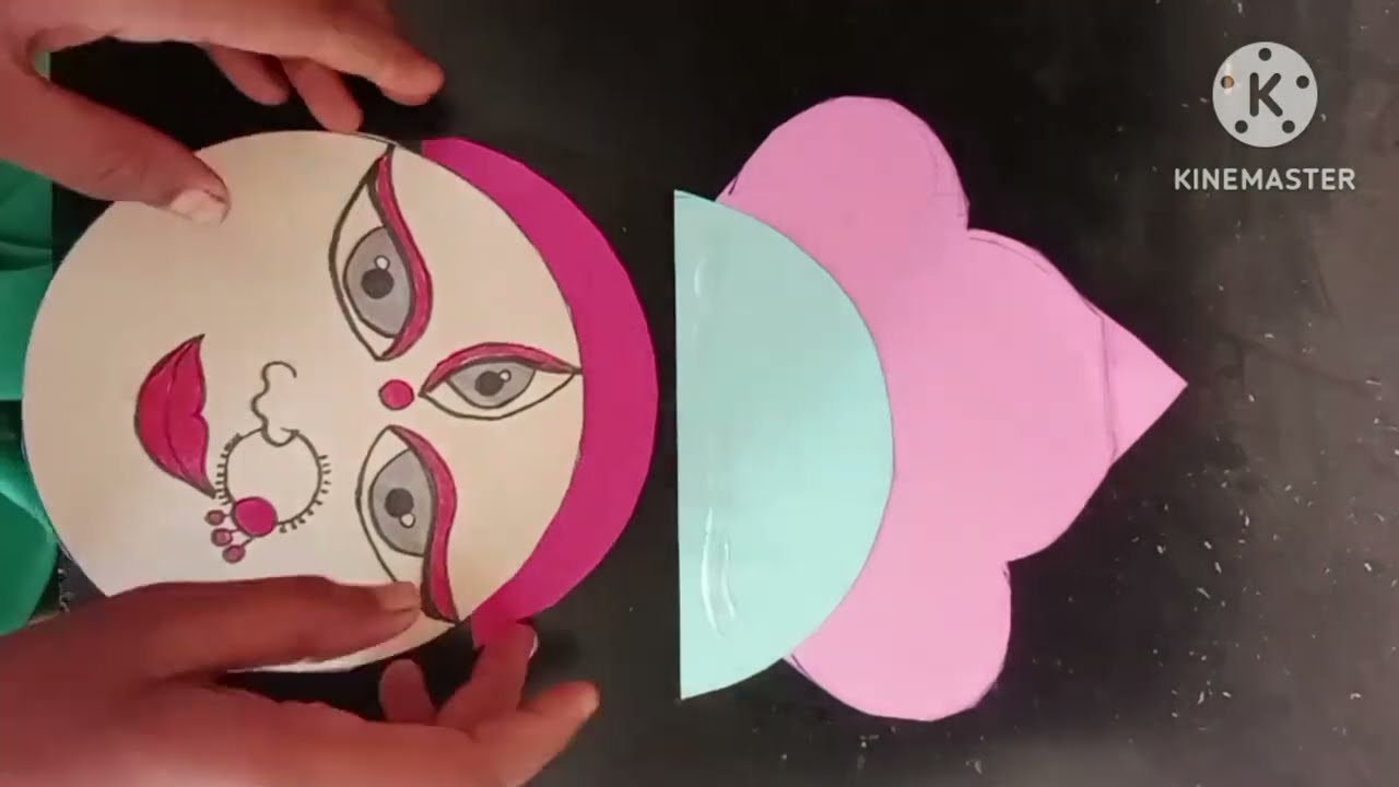 Durga Puja crafts / maa durga wall hanging / navratri craft - YouTube