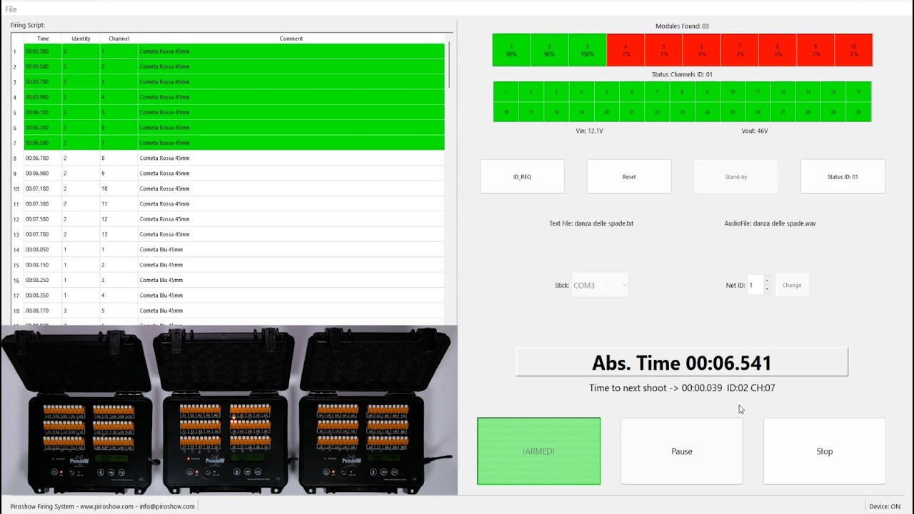 FU.MU Lite Software & MiniSlaveRTX - Piroshow Firing System - YouTube