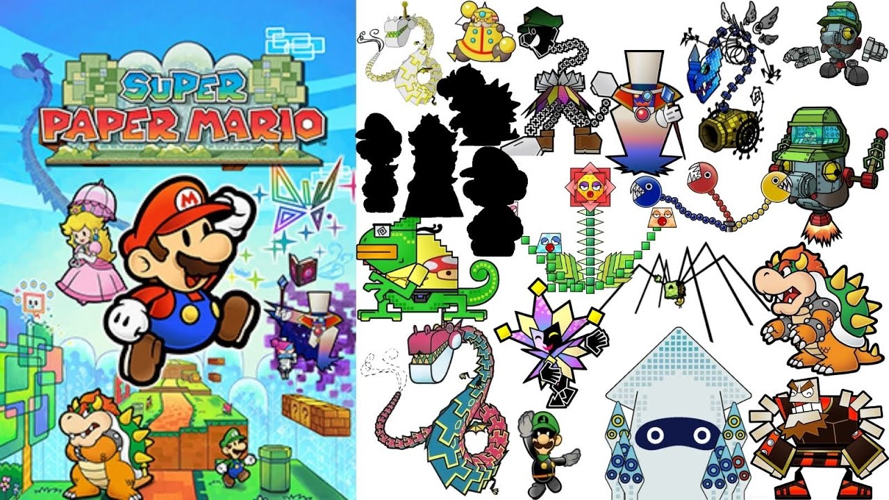 Super Paper Mario All Bosses Youtube