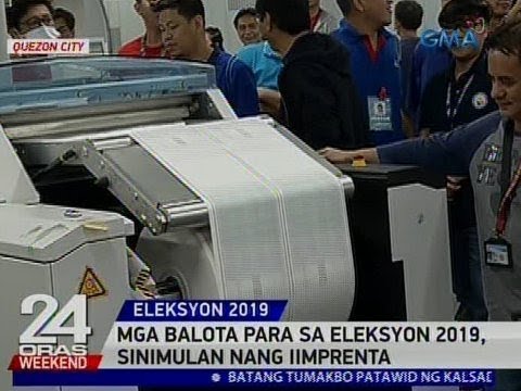 24 Oras: Mga balota para sa Eleksyon 2019, sinimulan nang iimprenta ...