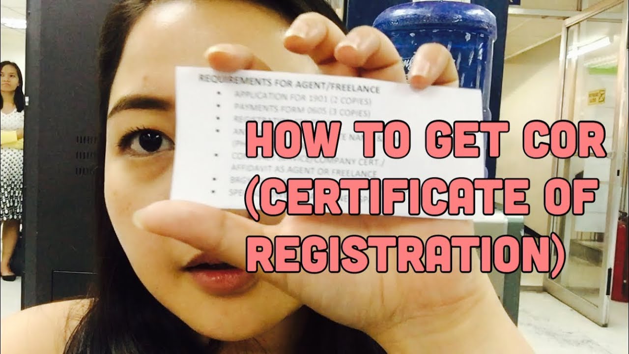 How to get COR (Certificate of Registration) - YouTube