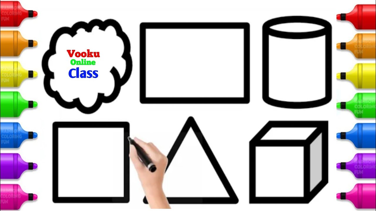 Learn SHAPES,Draw SHAPE Easy step by step,plus minus divide multiply ...