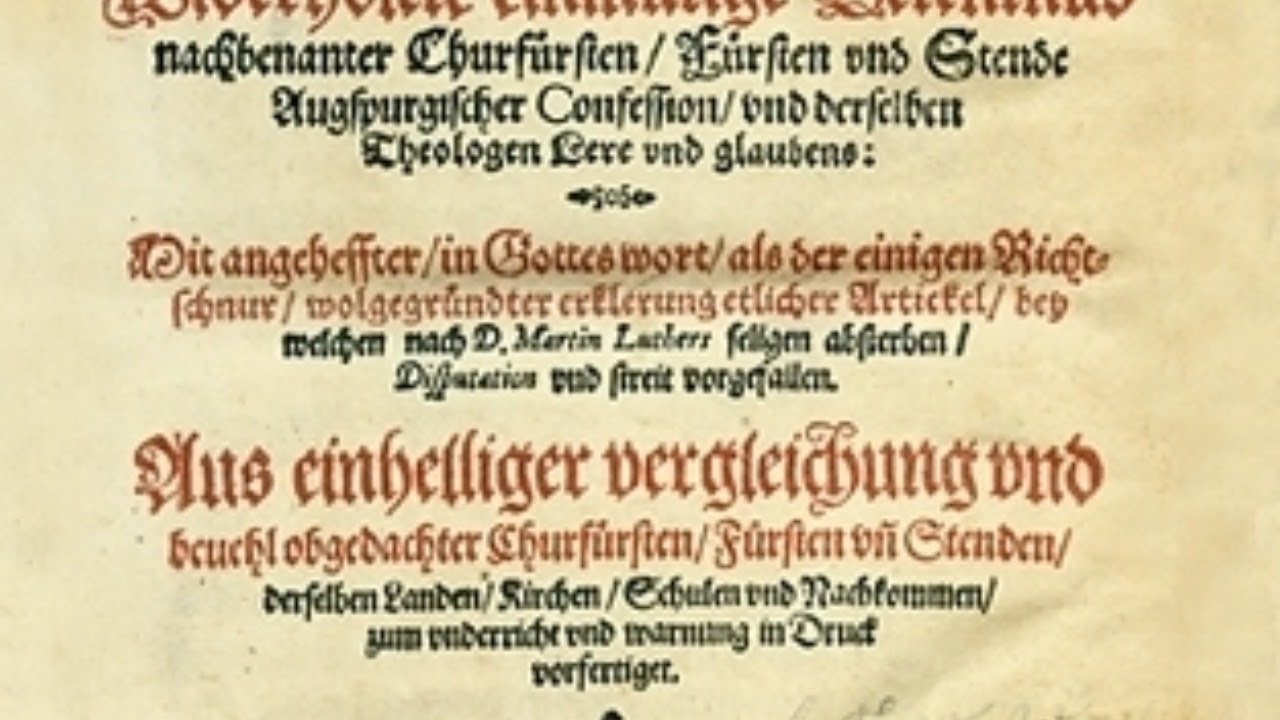 Intro to Lutheranism (Part 2): The Lutheran Confessions - YouTube