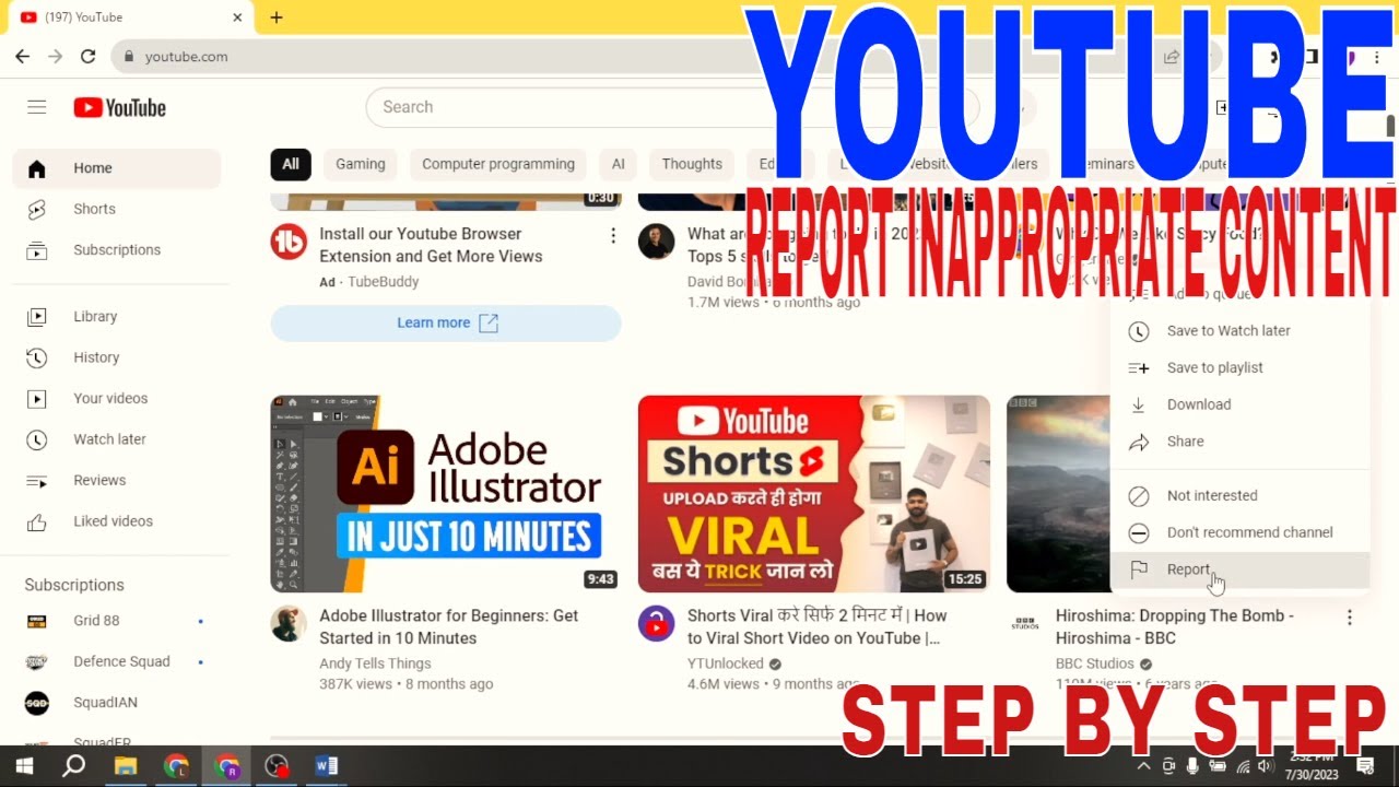 How To Report Inappropriate Content On YouTube 🔴 - YouTube