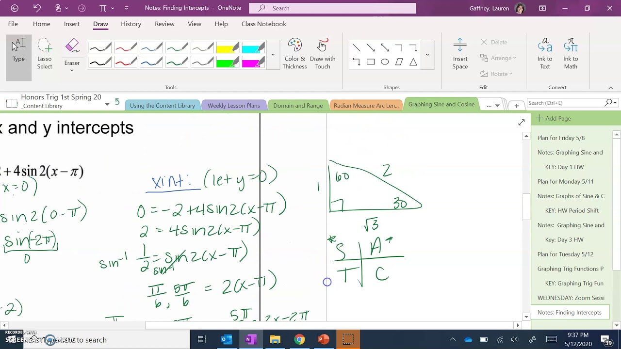 Notes: Finding Intercepts - YouTube