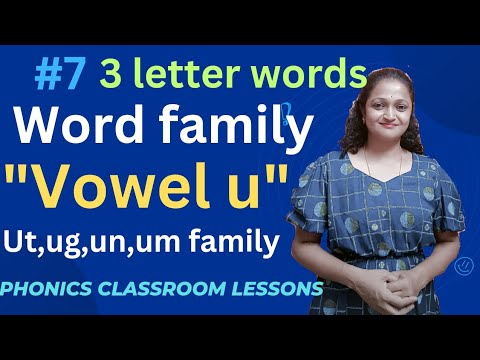 #day7 /Phonics classroom lessons/word families of vowel u/ut,ub,un,um # ...